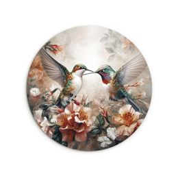 OnlyWow Rundes Wandbild Altrosa | Gr.: 30 x 30 cm