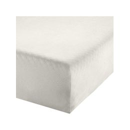 Erwin M&uuml;ller Erwin M&uuml;ller Single-Jersey Boxspringbett-Spannbettlaken Freising in wollwei&szlig; | Gr.: 120x200 cm - 130x220 cm