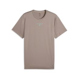 Puma Herren Trainingsshirt "M X HYROX POLY GRAPHIC TEE", beige, Gr. XL, Jersey, Obermaterial: 100% Polyester, Shirts, Regular Fit, atmungsaktiv,