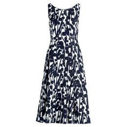 Vera Mont Cocktailkleid mit Print in Wei&szlig;/Dunkelblau | Gr.: 38
