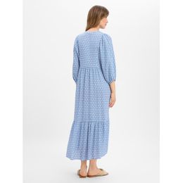 Marie Lund Kleid Saskia Long in indigo wei&szlig; - 0001 | Gr.: 40