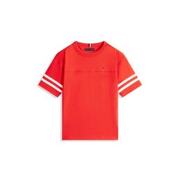Tommy Hilfiger T-Shirt Jungen Gr&ouml;&szlig;e 128 orangerot / wei&szlig;