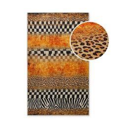 Wecon Home Badteppich Jungle Stripes in gelb orange | Gr.: 55 x 65 cm