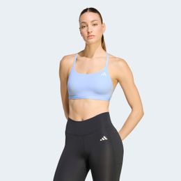 Damen Sport-BH "OPTIME ESSENTIALS LEICHT ST&Uuml;TZENDER WORKOUT BH", adidas Performance, Gr. XXL, blau, Obermaterial: 85% Polyester, 15% Elasthan, BHs