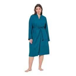 Ulla Popken Bademantel in kr&auml;ftiges petrol | Gr.: 42-44