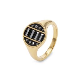 Tom Tailor Ring Edelstahl, IP gold in Gold | Gr.: 18