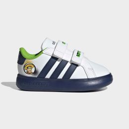 M&auml;dchen Sneaker "ADIDAS PIXAR TOY STORY GRAND COURT 3.0 BUBBLE KIDS", adidas Sportswear, Gr. 27, blau, Synthetik, Textil, Schuhe, f&uuml;r Kinder