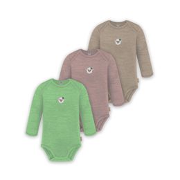 Normani Strampler/Body 'Auckland' Jungen Gr&ouml;&szlig;e 68 beige / hellgr&uuml;n / mischfarben / rosa