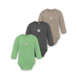 Normani Body 'Auckland' Jungen Gr&ouml;&szlig;e 74 beige / anthrazit / grasgr&uuml;n