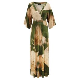 Aniston SELECTED Maxikleid in gr&uuml;n-camel-beige-braun | Gr.: 46