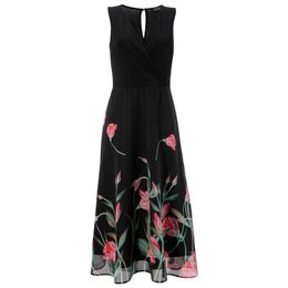 Aniston SELECTED Sommerkleid in schwarz-rot-gr&uuml;n | Gr.: 40