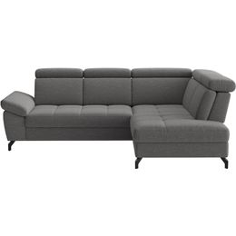 Sit & More Ecksofa SIT & MORE, B:254cm H:84cm T:197cmanthrazit, 100% Polyester, Wohnzimmer, Sofas, "Vanity; L-Form, B. 254 cm", Inkl.Sitz-,Kopf-und