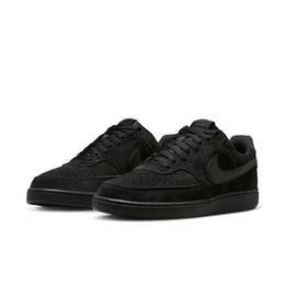 Nike Sportswear Herren Sneaker "COURT VISION LOW SD PRM", Gr. 44, schwarz, Leder, Synthetik, Schuhe, inspiriert vom Design des Nike Air Force