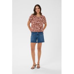 Kaffe Bluse kurzarm KAlokia Relaxed fit in Henna Ballerina Paisley | Gr.: 38
