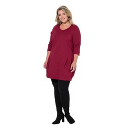Ulla Popken Kleid in dunkel weinrot | Gr.: 42-44