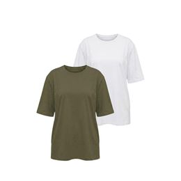 Ulla Popken Shirt in dunkel khaki | Gr.: 62/64