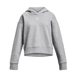 Under Armour Kinder Longsleeve "UA Rival Fleece Crop Hoodie" in Grau | Gr.: M
