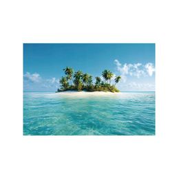 WALLARENA Fototapete Strand in Blau | Gr.: 150 x 105 cm