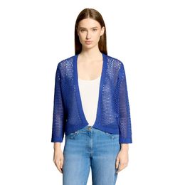 Betty Barclay Damen Strickjacke "Damen mit Lochmuster", blau, Basic, Gr. 40, Strick, Obermaterial: 100% Polyacryl, Strickjacken