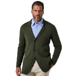 JP1880 Strickjacke in dunkeloliv | Gr.: 7XL