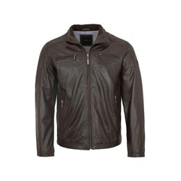Bugatti Lederjacke Lammnappa in Dunkelbraun | Gr.: 60