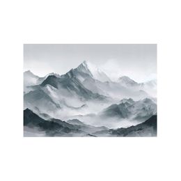 WALLARENA Fototapete Berge in Grau | Gr.: 150 x 105 cm