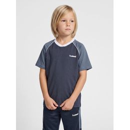 Hummel T-Shirt Raglan&auml;rmel Hmljr Rolf Kinder in OMBRE BLUE | Gr.: 110-116