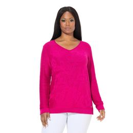 Ulla Popken Pullover in magenta | Gr.: 50-52