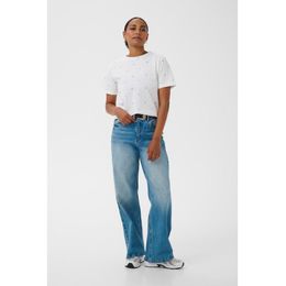 Kaffe T-Shirt kurzarm KAcordelia Regular fit in Chalk W. Blue Hearts | Gr.: XL