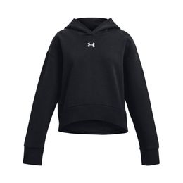Under Armour Kinder Longsleeve "UA Rival Fleece Crop Hoodie" in Schwarz | Gr.: XS