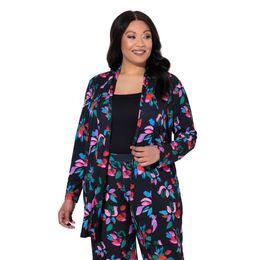 Ulla Popken Shirtjacke in schwarz | Gr.: 54-56