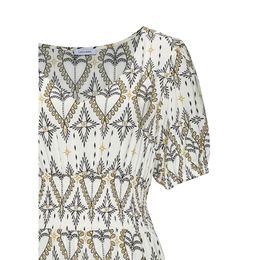 Lascana Maxikleid in creme-khaki-schwarz bedruckt | Gr.: 40