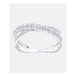 Diamant L'&eacute;ternel Ring aus 375 Wei&szlig;gold mit 0.15 Karat Diamant | Gr.: 50