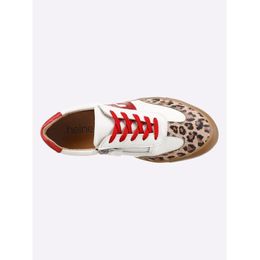 Heine Sneaker in wei&szlig;-rot-gemustert | Gr.: 38