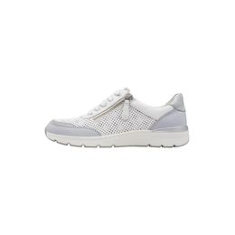 Jana Niedrige Sneaker aus Leder Wei&szlig; | Gr.: 41