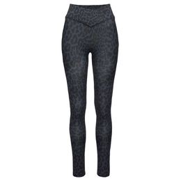 active by Lascana LASCANA ACTIVE Leggings in grau-schwarz-leo | Gr.: 32/34