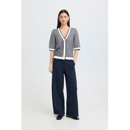 Ichi Kurzarm-Bluse IHARDINA Loose fit in BIRCH W TOTAL ECLIPS | Gr.: XL
