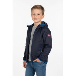 Trollkids Jungen Regenjacke "Kids Trolltunga Jacket", blau, Gr. 110, kontrastfarbene Details, unifarben, Web, Obermaterial: 100% Polyamid, Jacken,
