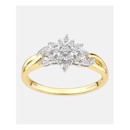 Diamant L'&eacute;ternel Ring aus 375 Gelbgold mit Diamant | Gr.: 50