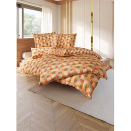 WITT WEIDEN Bettw&auml;sche in vanille-terra-bedruckt | Gr.: 135-x-200-plus-80-x-80-cm