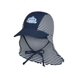 Sterntaler Badem&uuml;tze mit Nackenschutz Hai in marineblau | Gr.: 45 cm
