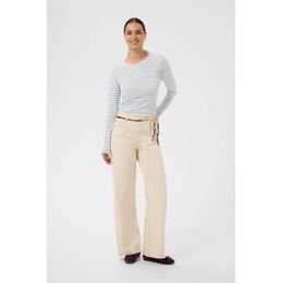 Kaffe Langarm-Shirt KAliddy Regular fit in Chalk W. Blue Fog Stripe | Gr.: M