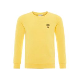 name it M&auml;dchen Pullover mit Aufn&auml;her in Primrose Yellow | Gr.: 134/140