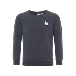 name it M&auml;dchen Pullover mit Aufn&auml;her in Dark Sapphire | Gr.: 122/128