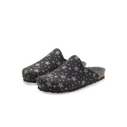 VIVANCE DREAMS BY LASCANA Pantolette 'Pantolette, Clog, Pantoffel, Hausschuh,' schwarz Gr. 37 f&uuml;r Damen. Mit Print