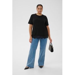 Kaffe curve T-Shirt kurzarm KColivia Regular fit in Black Deep | Gr.: L