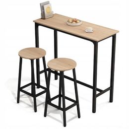 Bar-M&ouml;bel-Set,, Braun, Holzwerkstoff, 100x90x40 cm, Esszimmer, Barm&ouml;bel, Barschr&auml;nke & Theken