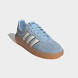 Damen Sneaker "BARREDA DECODE", adidas Sportswear, Gr. 39, blau, Leder, Schuhe, inspiriert vom Design des adidas handball spezial