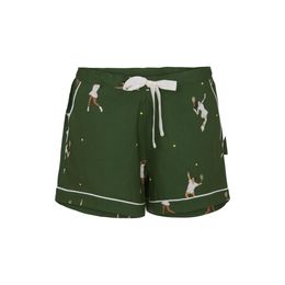 Cyberjammies Shorty 'Charlie' Damen Gr&ouml;&szlig;e L dunkelbeige / dunkelgr&uuml;n / wei&szlig; Sommerkleid