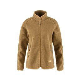 Fj&auml;llr&auml;ven FJ&Auml;LLR&Auml;VEN Teddyfleecejacke Vardag in Hellbraun | Gr.: L